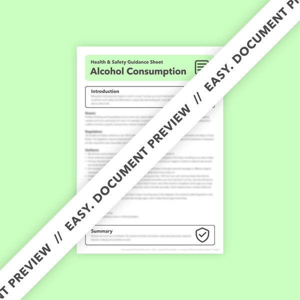 Alcohol Consumption Health and Safety Guidance Sheet – easyhealthandsafety