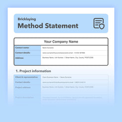 Bricklaying Method Statement Template Pre-filled | Safety Made Easy ...