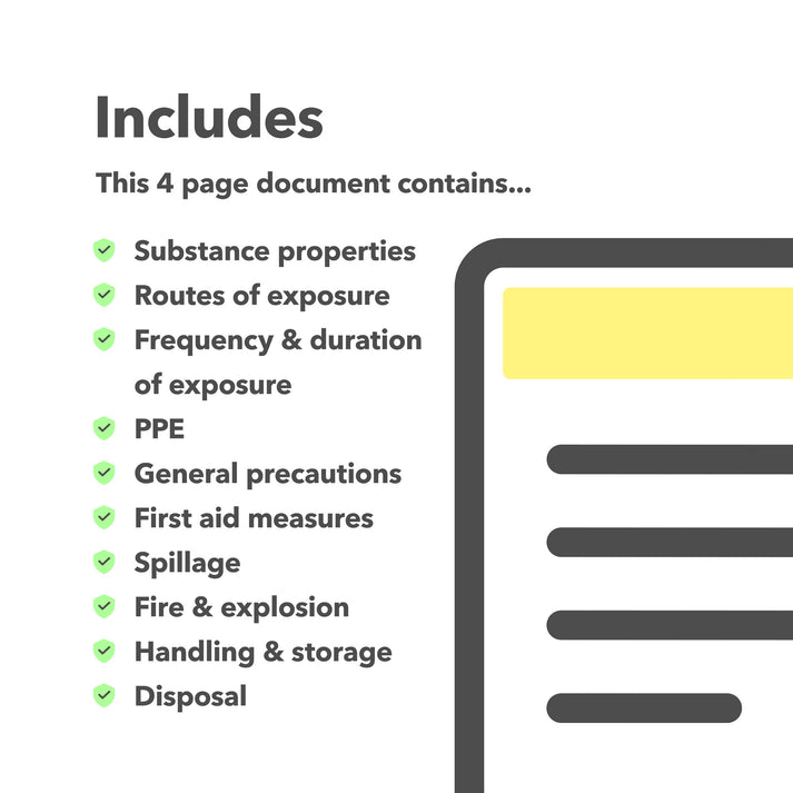 COSHH Risk Assessment Template | Editable with Pre-Filled Example ...