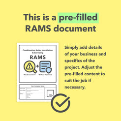 Combination Boiler Installation and Servicing RAMS Template Pre-filled ...