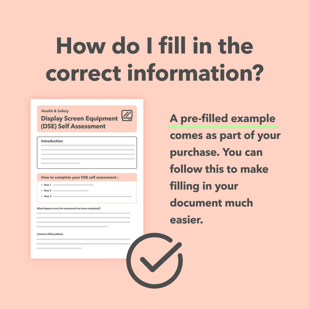 DSE Assessment Template | Easy-to-Use Display Screen Equipment Form ...