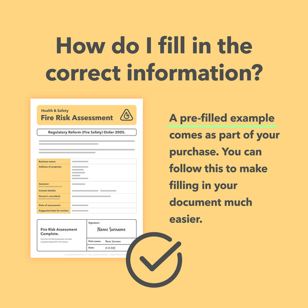 Fire Risk Assessment Template with Pre-filled Example – easyhealthandsafety