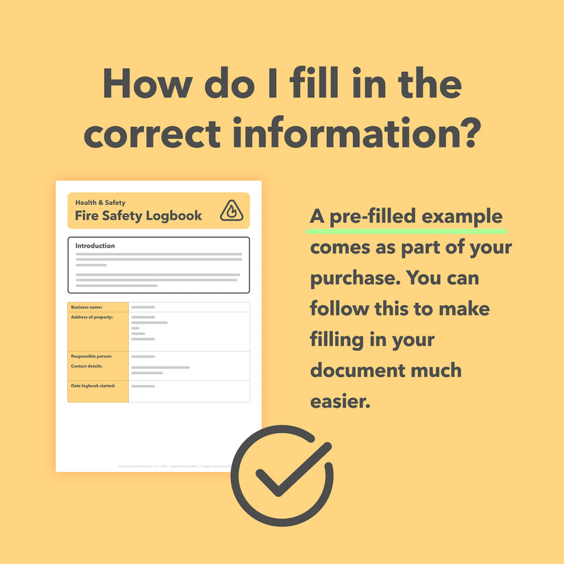 Fire Safety Log Book Template | Record Fire Drills & Equipment Checks ...
