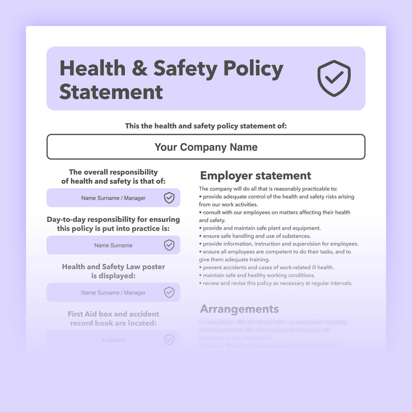 Health and Safety Policy Template Pre-filled, Customisable & Compliant ...