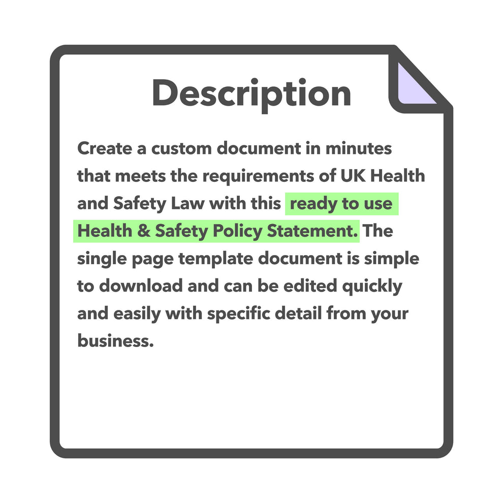 Health and Safety Policy Template Pre-filled, Customisable & Compliant ...