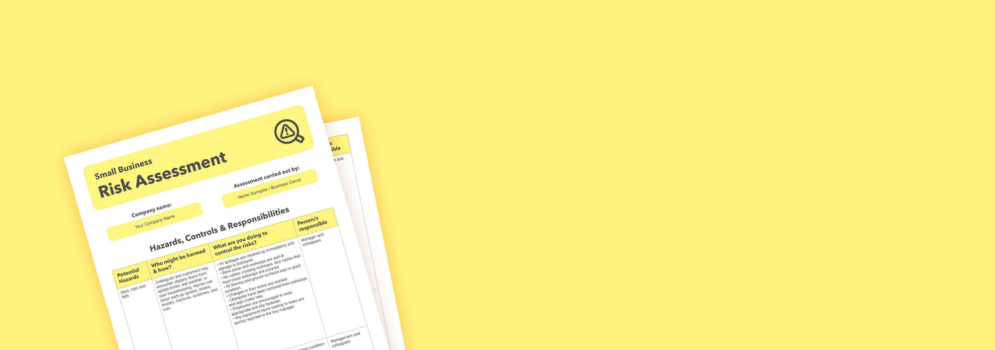 Health & Safety Risk Assessment Templates for Businesses ...