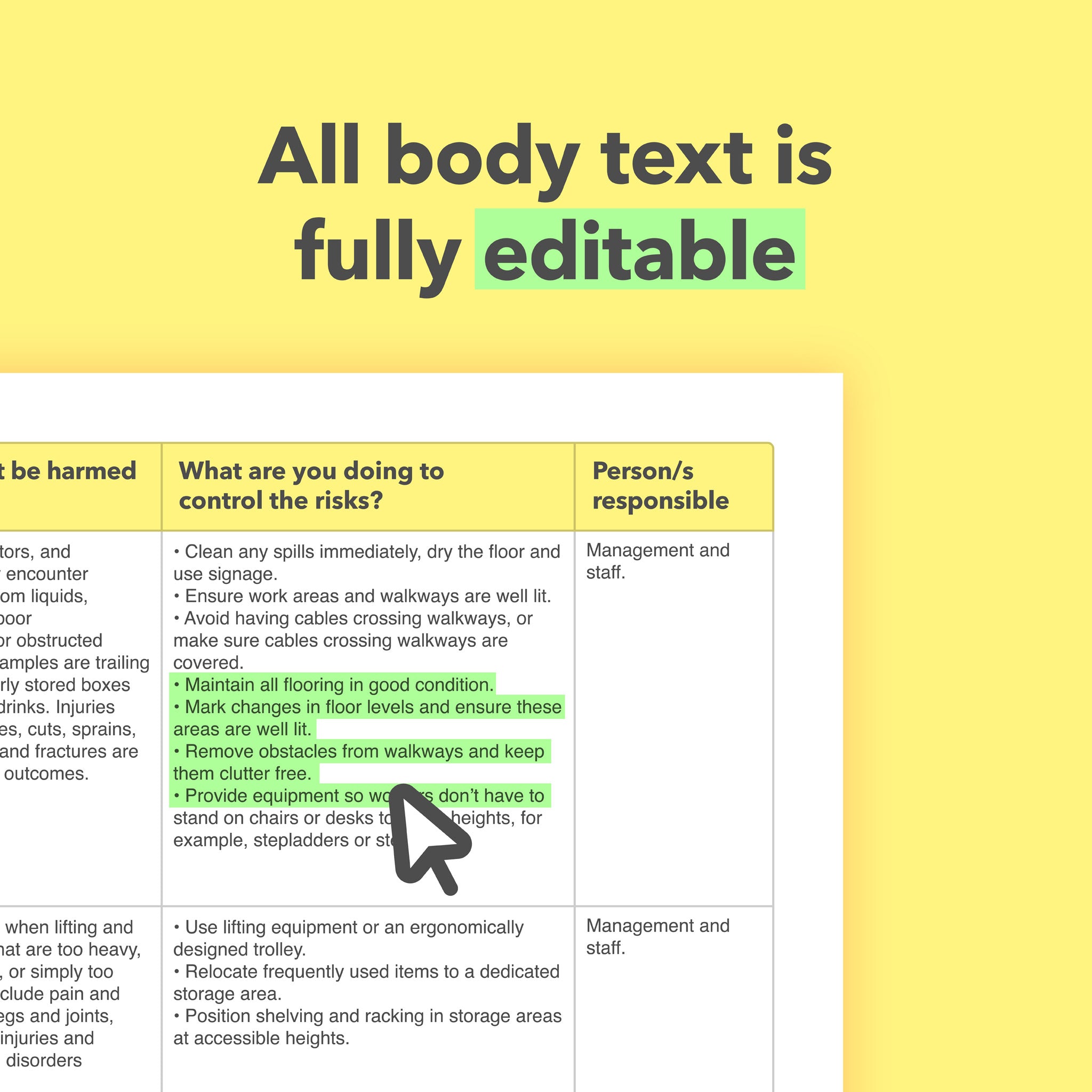 Office Risk Assessment Template – easyhealthandsafety
