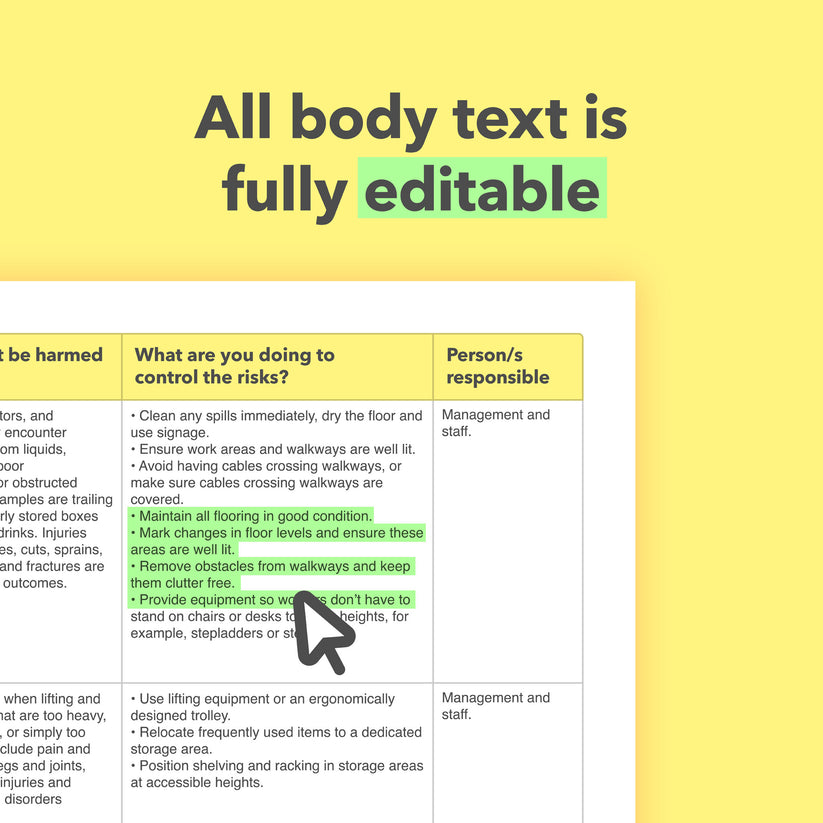 Office Risk Assessment Template – easyhealthandsafety