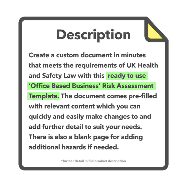 Office Risk Assessment Template – easyhealthandsafety