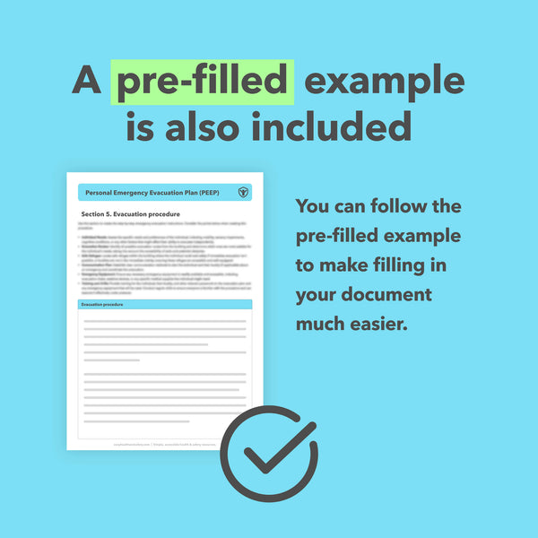 Personal Emergency Evacuation Plan Template (PEEP) | Workplace Support ...