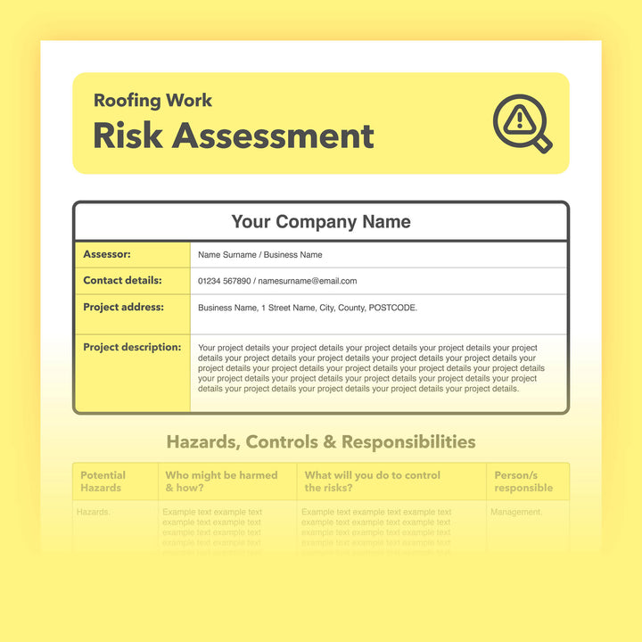 Health and Safety Risk Assessment Templates - Pre-completed ...