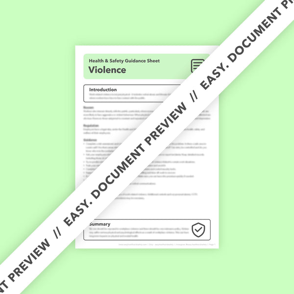 Violence in the Workplace - Health & Safety Guidance – easyhealthandsafety
